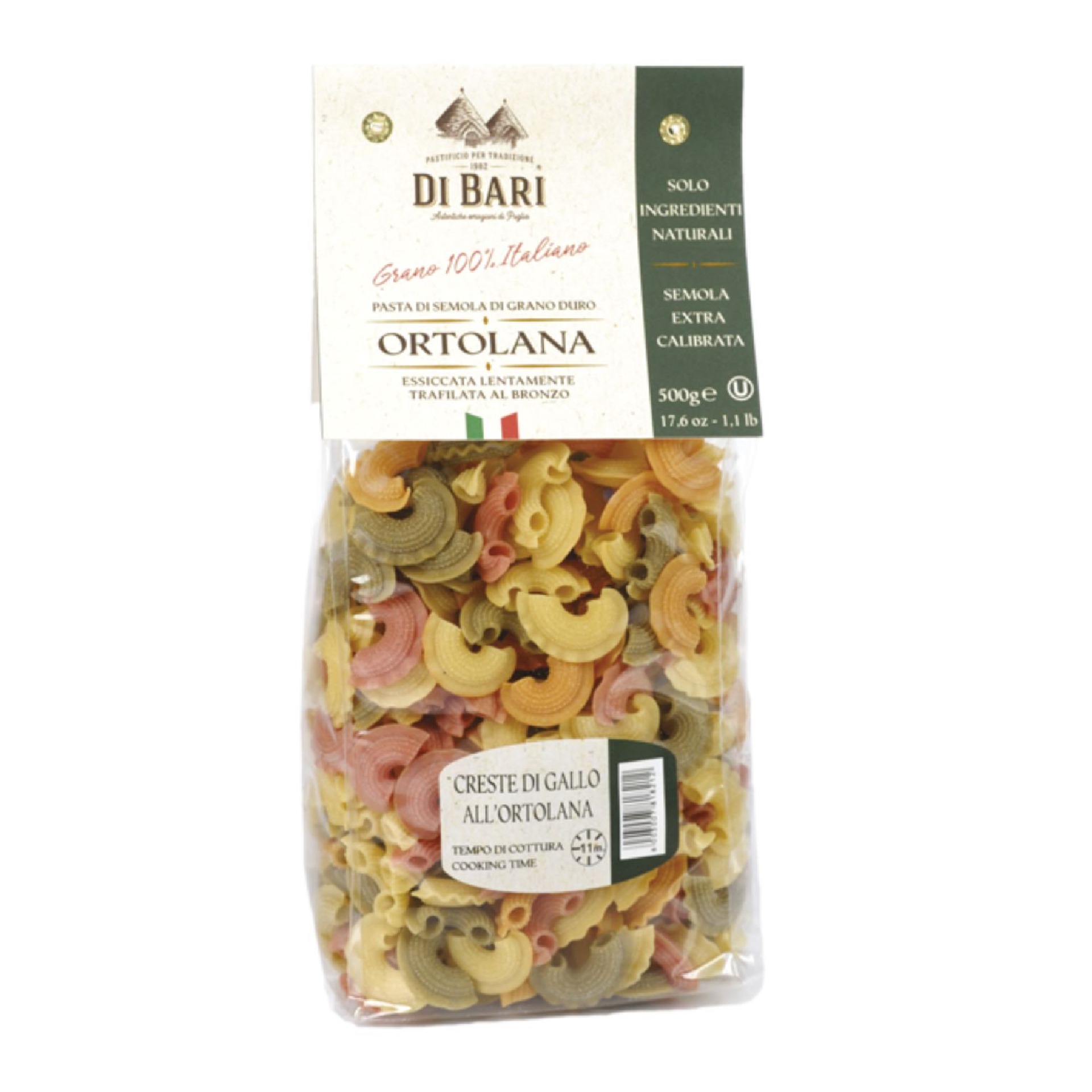 Pasta tricolore Creste di Gallo 500grammi pastificio Tarall'Oro ...
