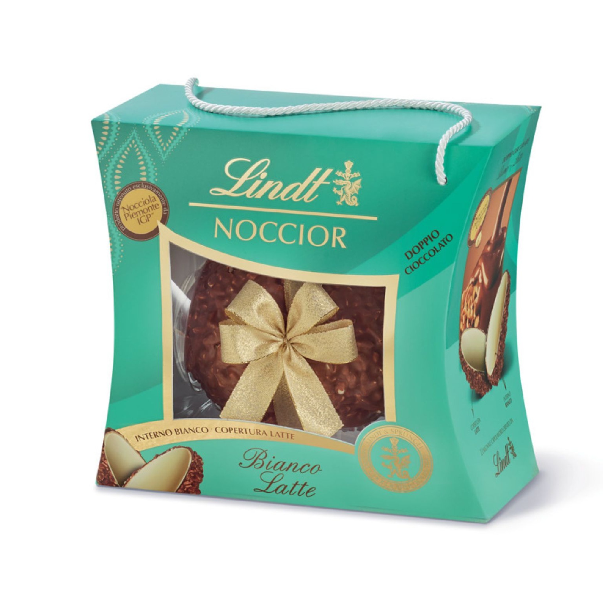 Uovo Noccior Lindt cioccolato bianco e al latte con Nocciole Piemonte ...