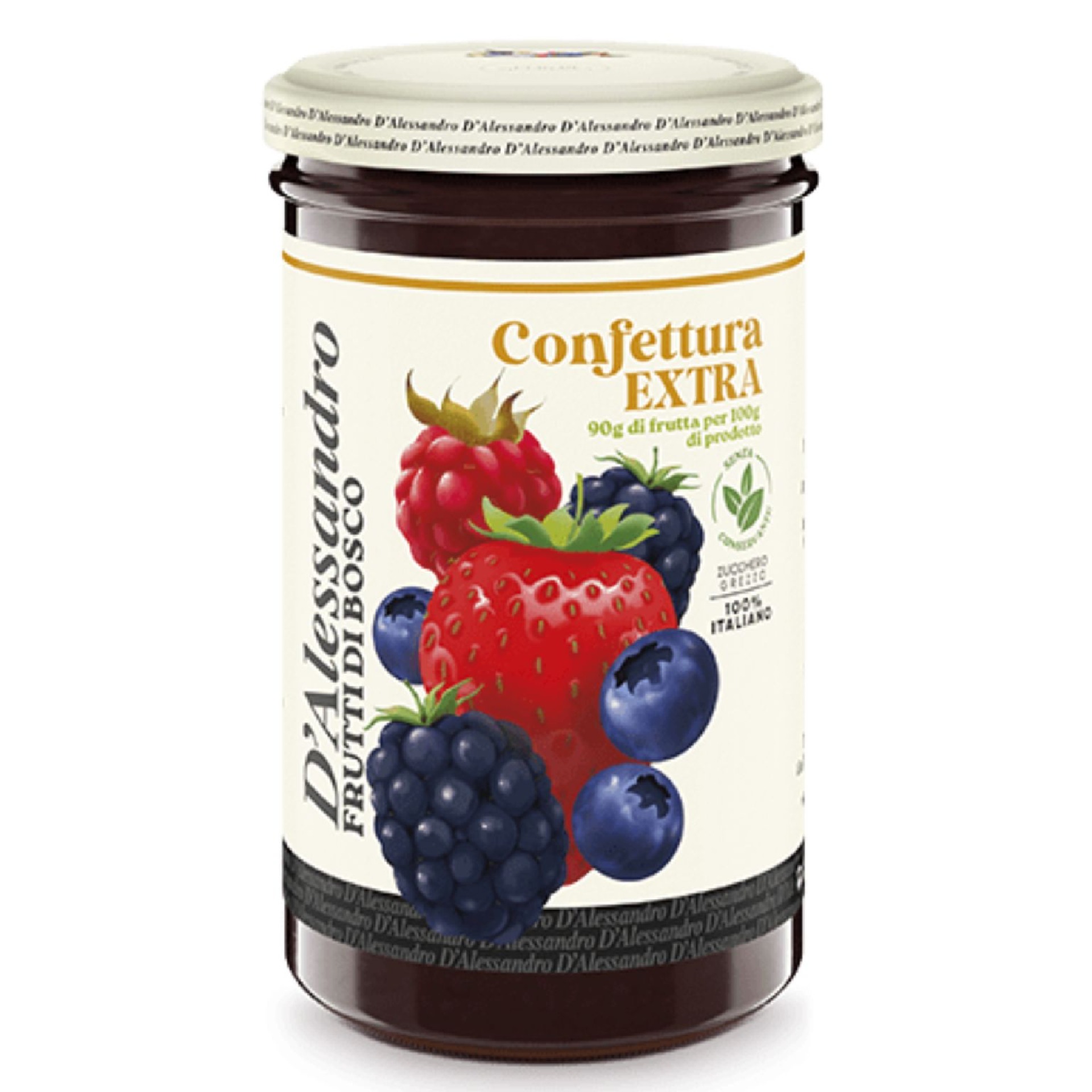 Confettura extra di frutti di bosco 310 g | Acquadro Dolciumi