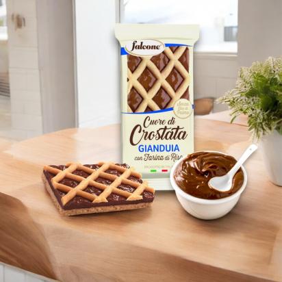 Falcone Crostatine alla crema gianduia e farina di riso 4 snack cuor di ...