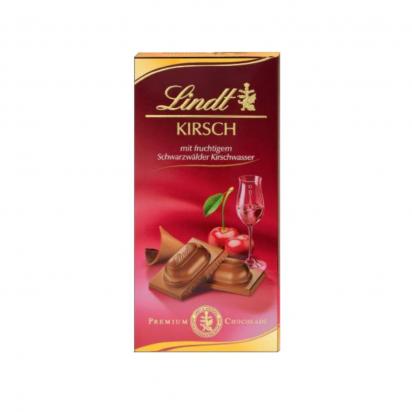 Tavoletta alcolica al latte ripiena di crema al liquore kirsch Lindt ...